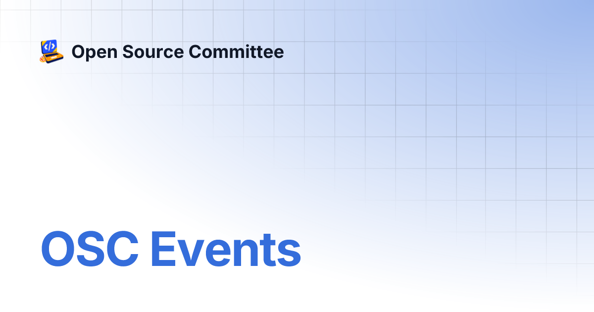 OSC Events | Open Source Committee